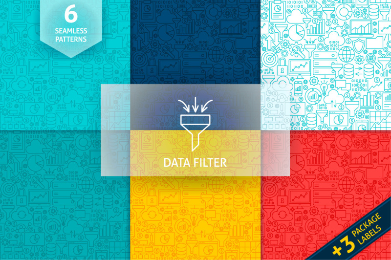 Data Filter Line Tile Patterns By Anna_leni | TheHungryJPEG