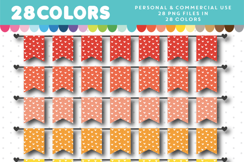 Bunting banner clipart, Flag clipart, Pennant clipart, CL-1432 By JS ...