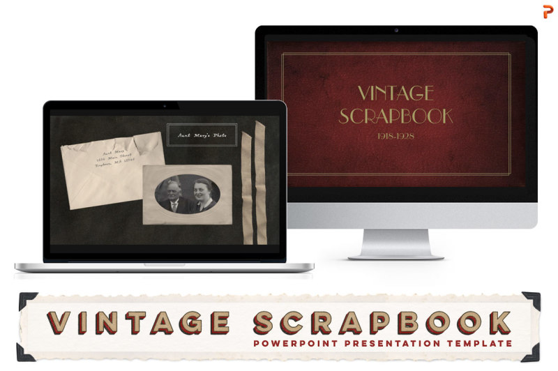 Vintage Scrapbook PPT Template By Blixa 6 Studios TheHungryJPEG