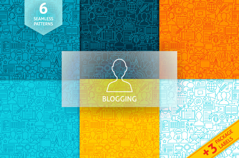 Blog Line Tile Patterns By Anna_leni | TheHungryJPEG