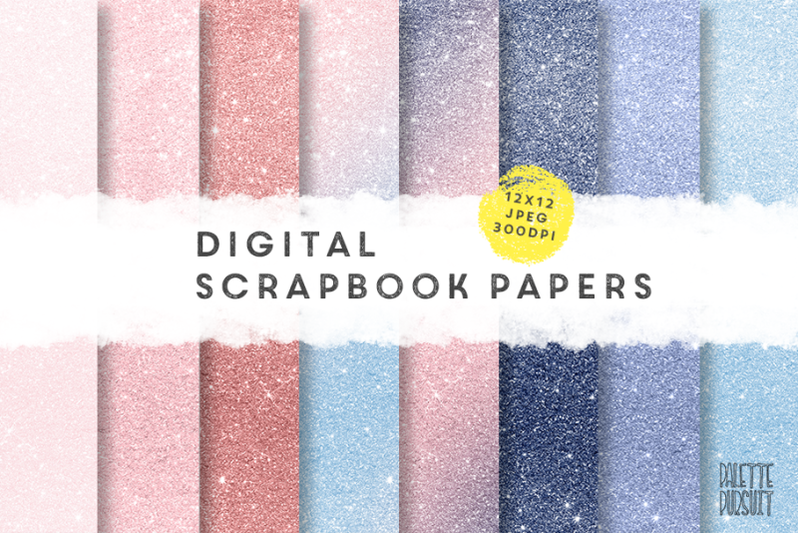 Blush and navy glitter textures, digital paper By Palette Pursuit ...