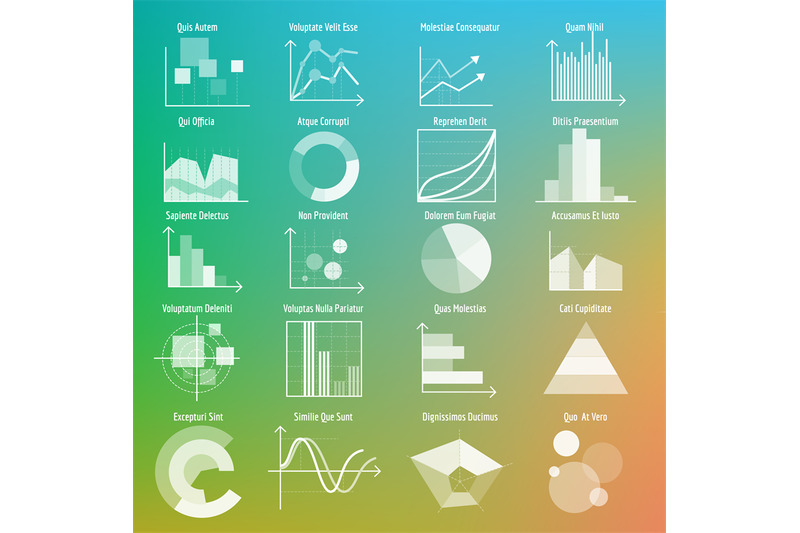 Vector graphs and charts By vectortatu | TheHungryJPEG