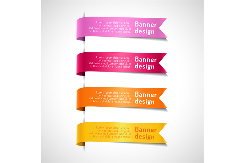 Colored decorative arrow ribbons set By vectortatu | TheHungryJPEG