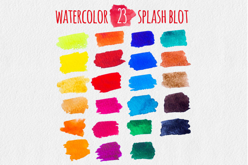 watercolor splash blot PNG By MY illustration ART | TheHungryJPEG