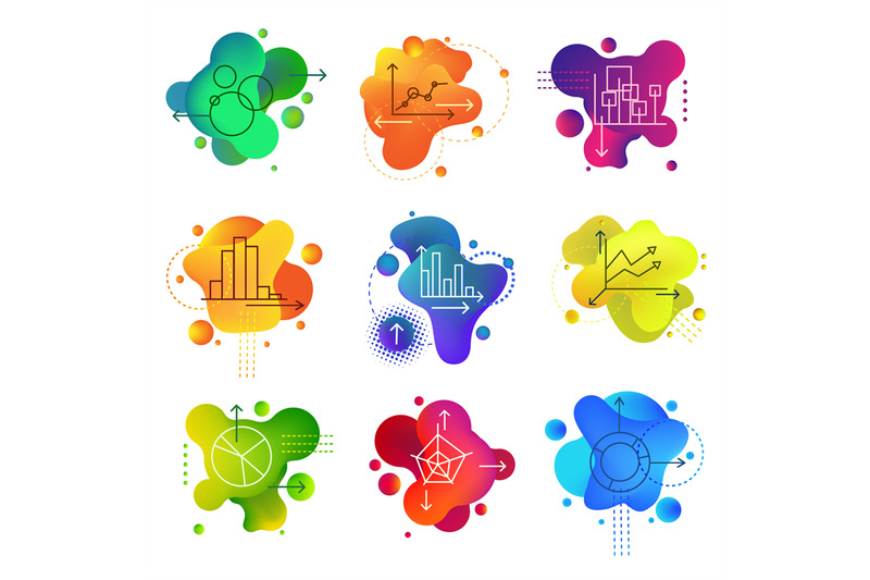 Organic gradients shapes By vectortatu | TheHungryJPEG