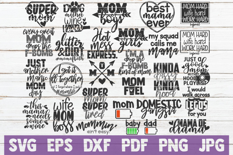 Mom Life Svg Bundle Svg Cut Files By Mintymarshmallows Thehungryjpeg