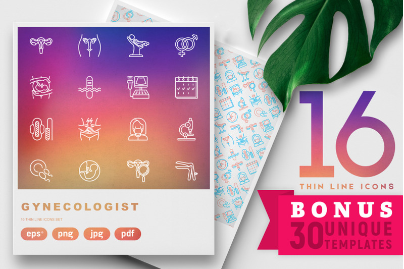 Gynecologist 16 Thin Line Icons Set | 30 Unique Templates By Alexey ...