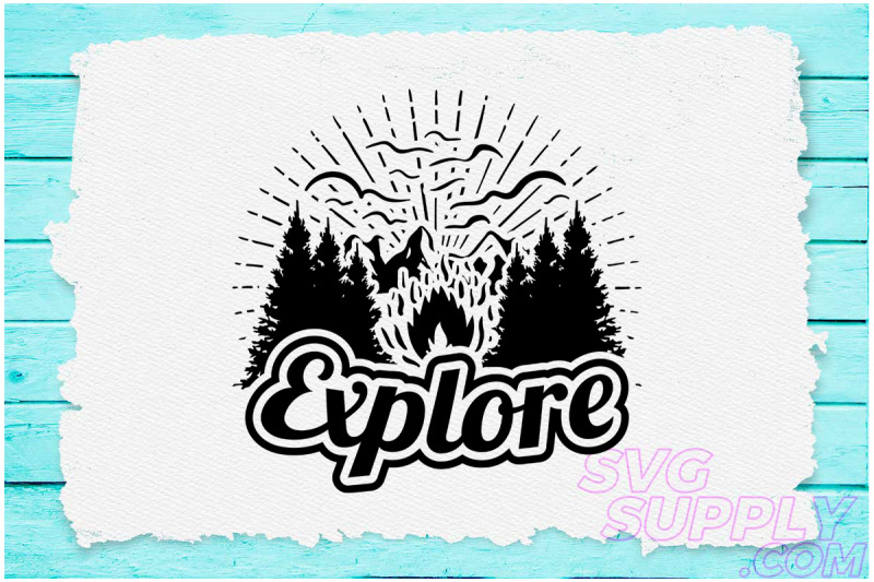 Explore Nature Svg Design For Adventure Tshirt By Cuttingsvg