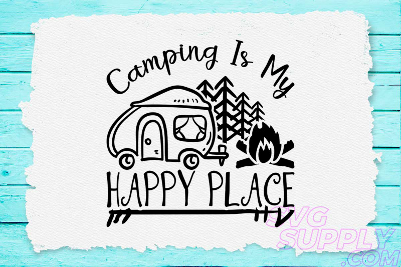 Happy Camping Svg Design For Adventure Handcraft By Cuttingsvg