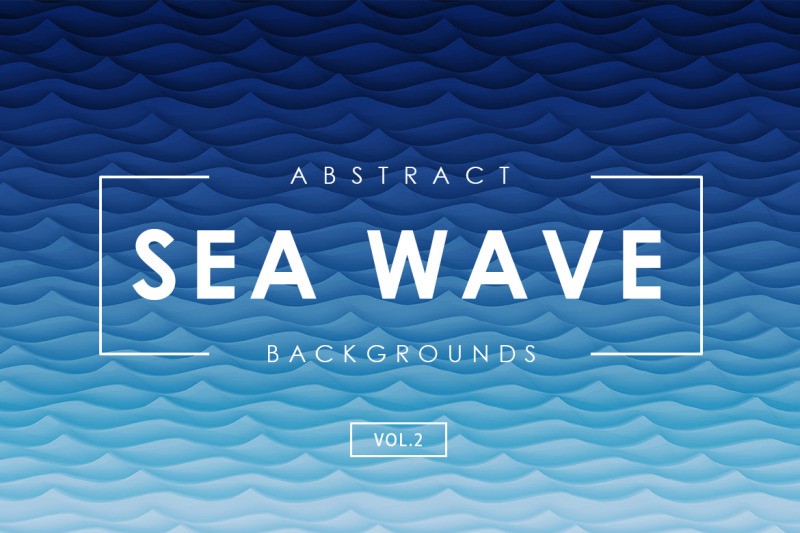 Sea Wave Abstract Backgrounds 2 By ArtistMef | TheHungryJPEG