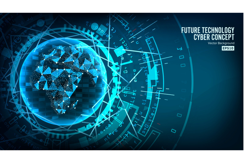 Futuristic Technology Connection Structure Vector Abstract Background Cyberspace Electronic