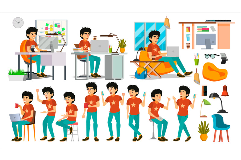 Young Coder Character Vector. Web Developer Programming. Coding, Software Development ...