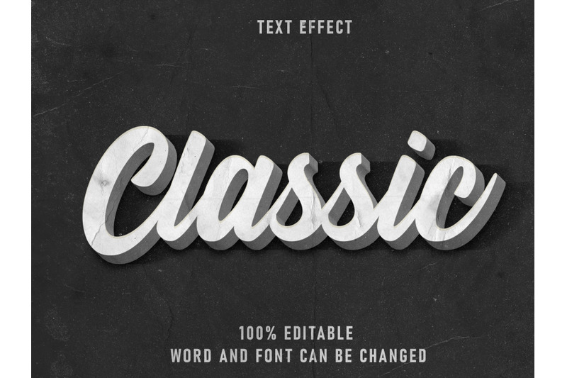Classic Text Style Effect Editable Font With Paper Texture By ... Classic Text Style Effect Editable Font With Paper Texture By ...