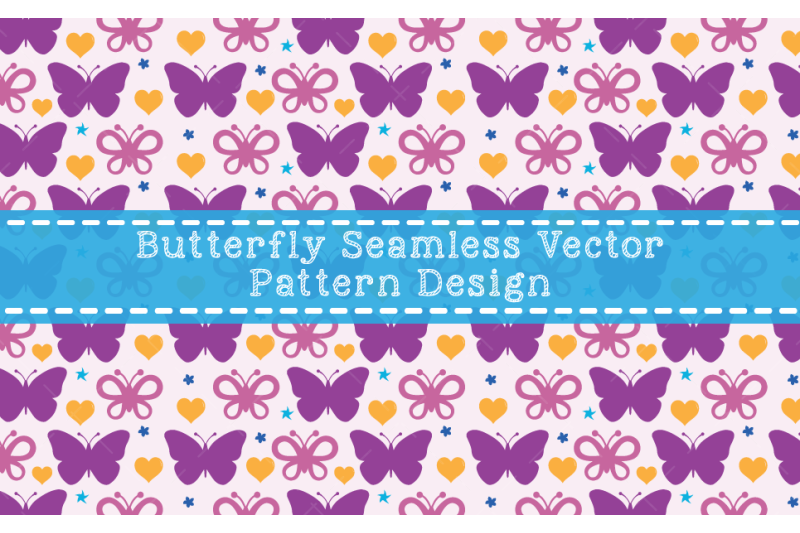 Butterfly Seamless Vector Pattern Design By Graphics Ninja | TheHungryJPEG