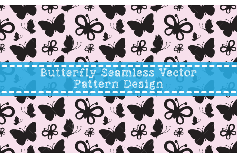 Butterfly Seamless Vector Pattern Design By Graphics Ninja | TheHungryJPEG