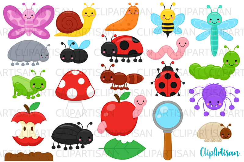 Bugs Clip Art, Insect Illustrations, Mini Beasts By ClipArtisan ...