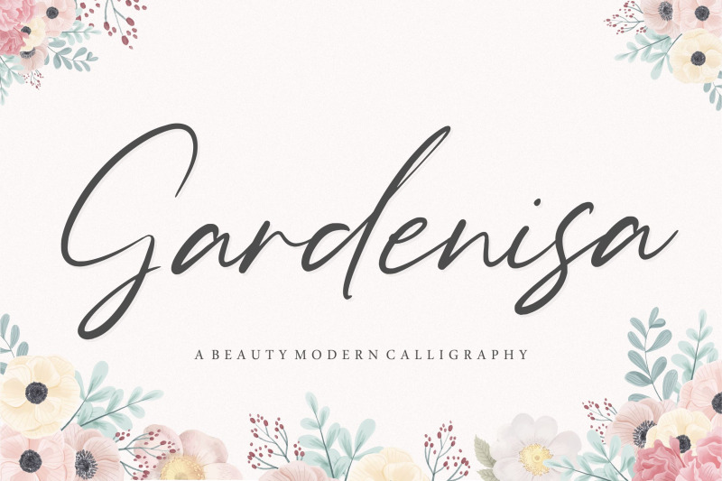 Gardenisa Beauty Modern Calligraphy Font By Balpirick Studio ...