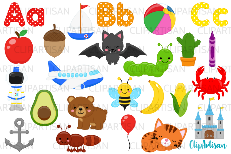 Alphabet Clip Art, ABC Illustrations, Alphabet Letters By ClipArtisan ...