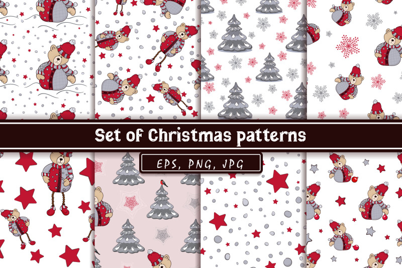 Set of Christmas patterns By Svetlana | TheHungryJPEG