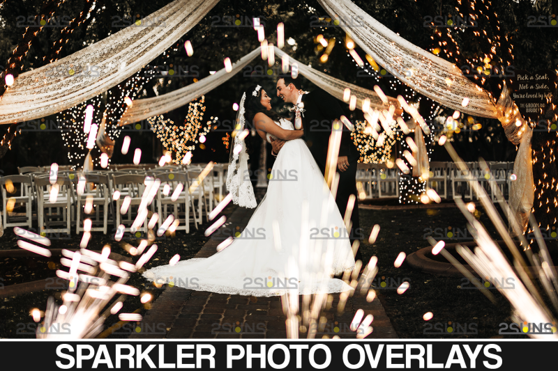 Wedding sparkler overlays Photoshop overlay By 2SUNS | TheHungryJPEG