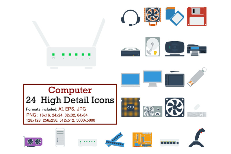 Computer Icon Set By Angelp | TheHungryJPEG