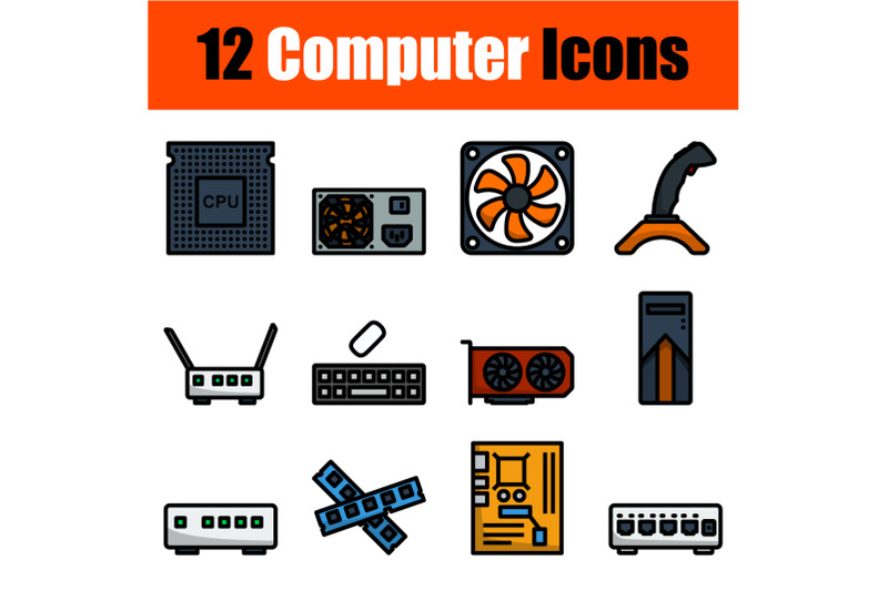 Computer Icon Set By Angelp | TheHungryJPEG