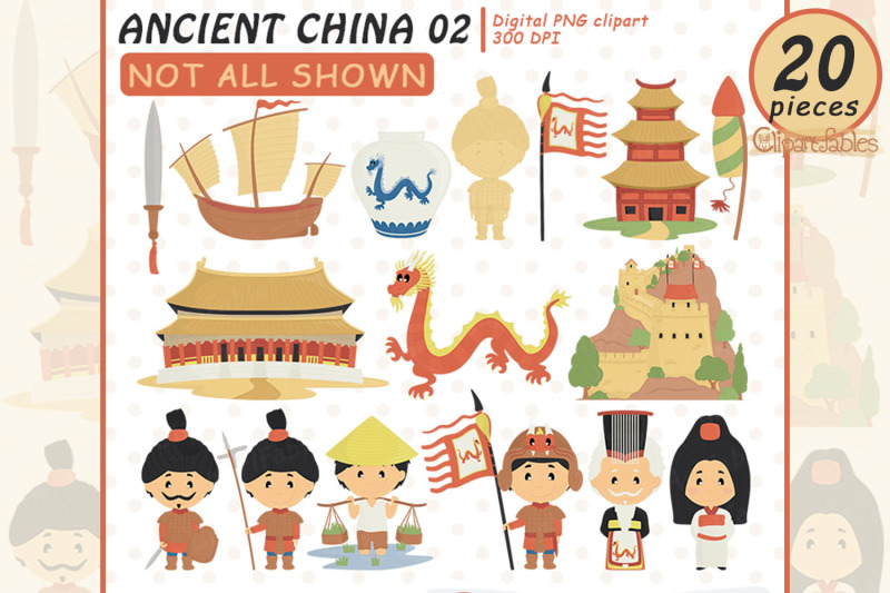 Cute ANCIENT CHINA clipart, Chinese history By clipartfables ...