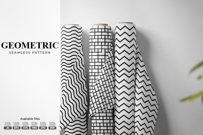 Line Geometric Seamless Patterns By JunioR Creative | TheHungryJPEG