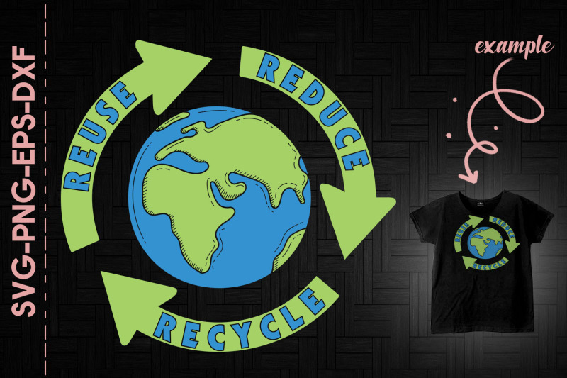 Reuse Reduce Recycle Earth Day Every Day By Utenbaw | TheHungryJPEG