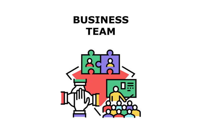 Business Team Vector Concept Color Illustration By vectorwin ...