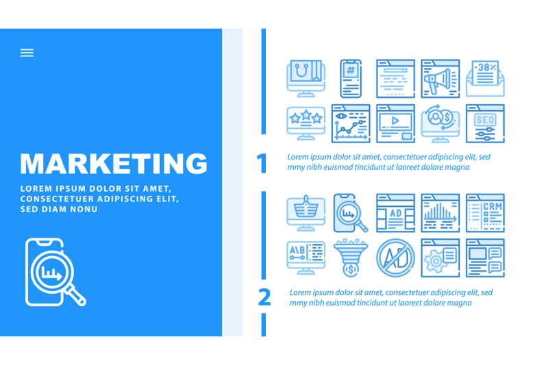 Digital Marketing Landing Header Vector By Sevector Thehungryjpeg