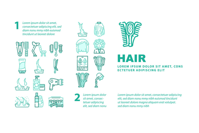 Healthy Hair Treatment Landing Header Vector By Sevector Thehungryjpeg