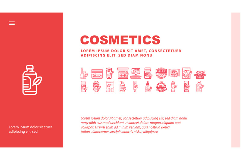 Organic Cosmetics Landing Header Vector By Sevector Thehungryjpeg