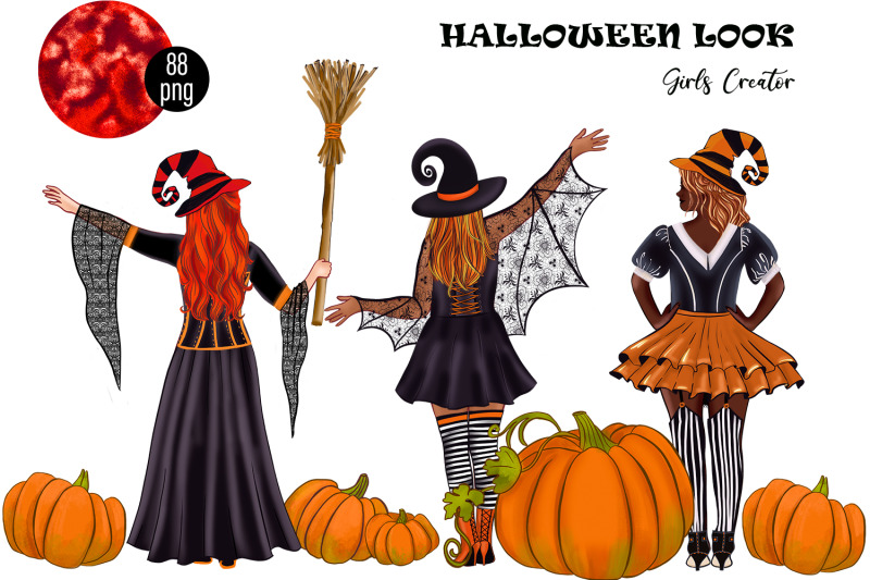 Halloween girl clipart, Halloween clipart, Witch Clipart By Elenazlata ...