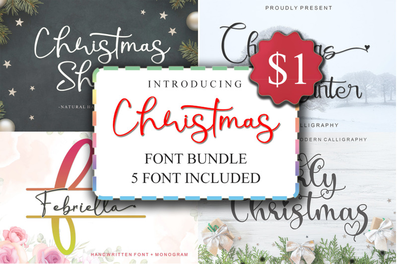 Christmas Mini Bundle By Letterafa Studio | TheHungryJPEG.com
