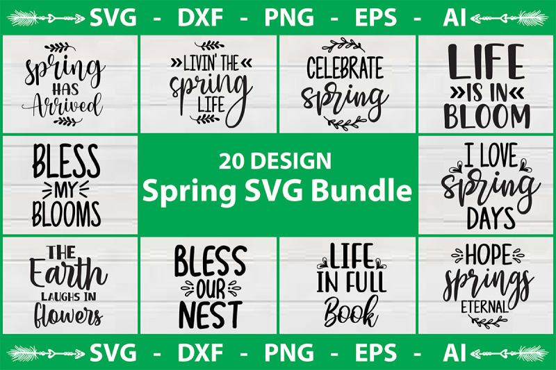 Spring Svg Bundle By Teebusiness Thehungryjpeg