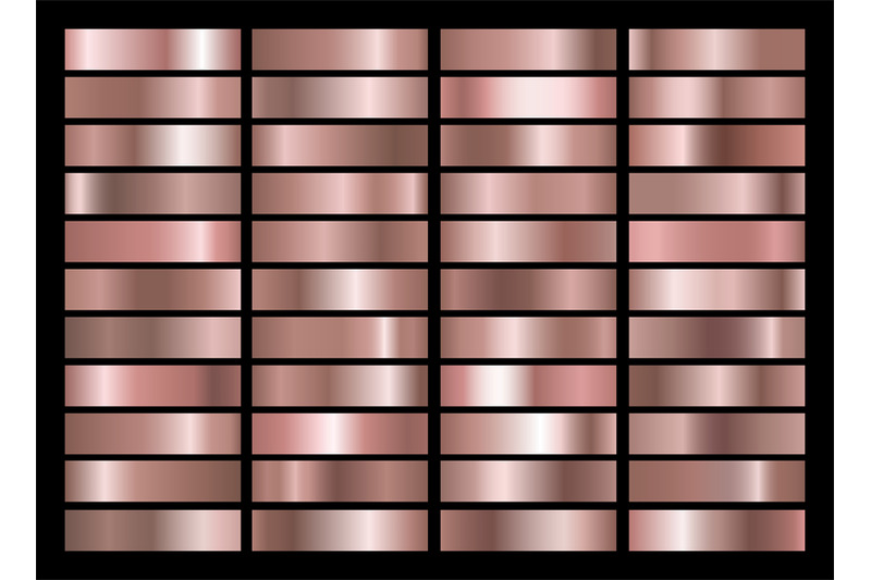 Rose gold gradients By vectortatu | TheHungryJPEG