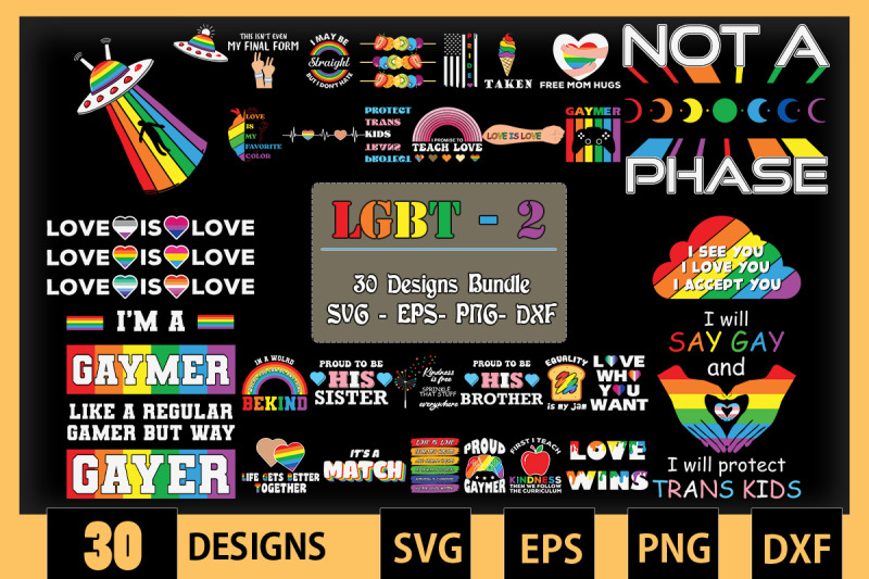 LGBT part 2 Bundle SVG 30 designs By Pecgine | TheHungryJPEG