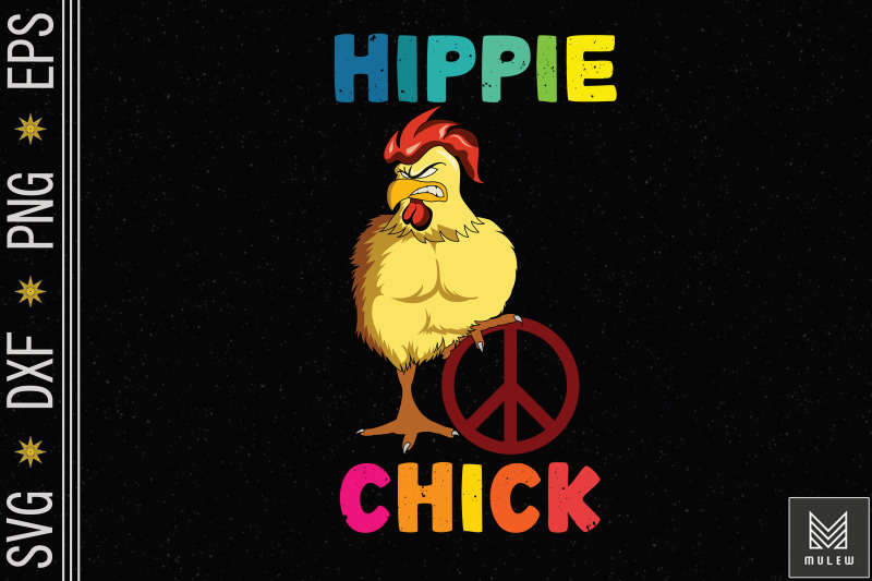 Hippie Chick Peace Sign Flower By Mulew Art Thehungryjpeg