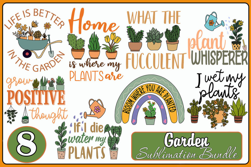 Garden Graphics Design Bundle By Boodesign | TheHungryJPEG