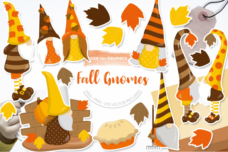 Fall Gnomes By Prettygrafik Design | TheHungryJPEG