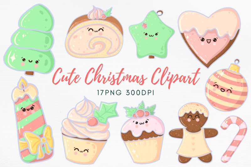 Kawaii Christmas clipart PNG By ZayamiArt | TheHungryJPEG