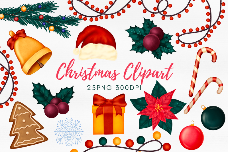 Christmas decoration clipart PNG By ZayamiArt | TheHungryJPEG