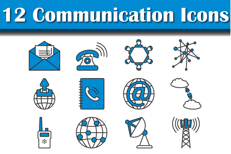 Communication Icon Set By Angelp | TheHungryJPEG