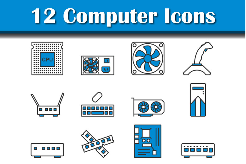 Computer Icon Set By Angelp | TheHungryJPEG