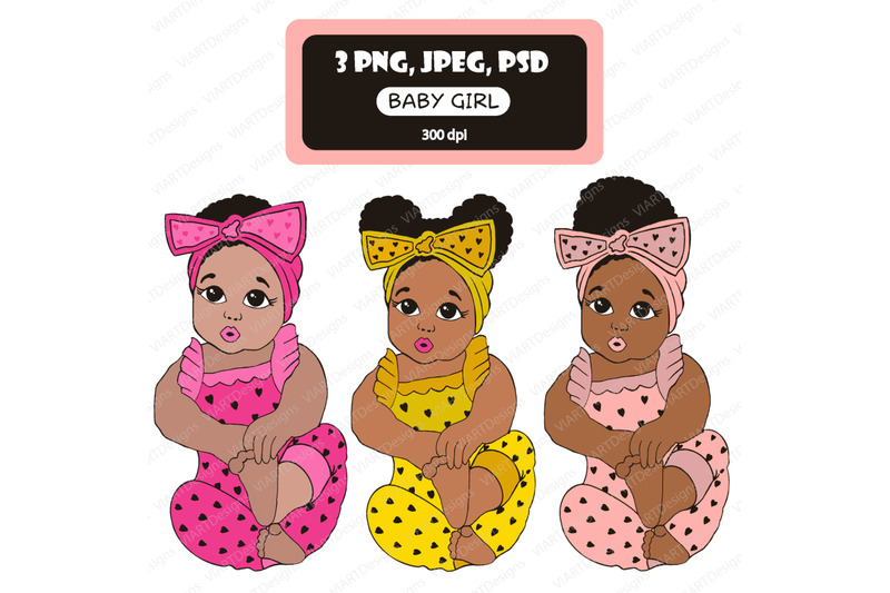Peekaboo African American baby girl PNG By VIARTDesigns | TheHungryJPEG.com