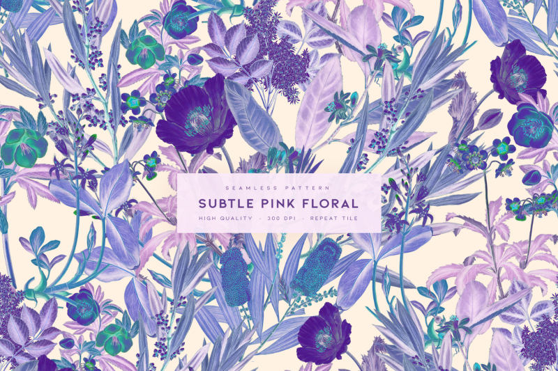 Subtle Pink Floral By MalyskaStudio | TheHungryJPEG