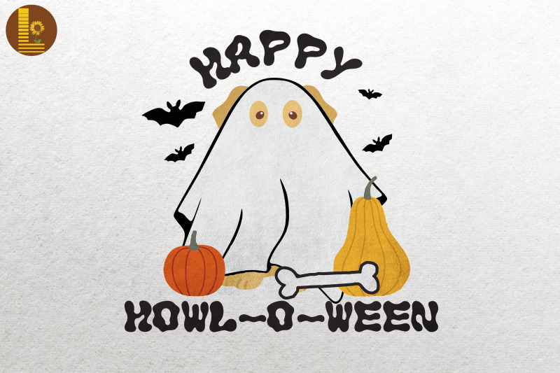 Happy Howl-o-ween Golden Retriever By Mulew Art | TheHungryJPEG