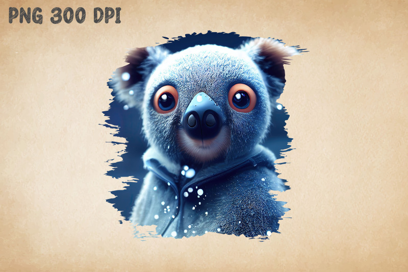 Super Cute Koala In Winter By Mulew Art | TheHungryJPEG