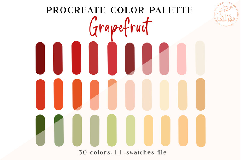 Bright Procreate Color Palette Summer Procreate Swatches By Olya Haifisch Thehungryjpeg